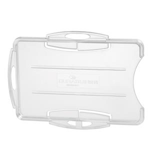 Dual security pass holder for 2 ID cards, transparent | Officeday