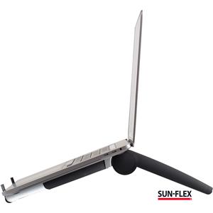 Laptop stand SUN-FLEX®GRAVITY STAND, metal, black/silver color | Officeday