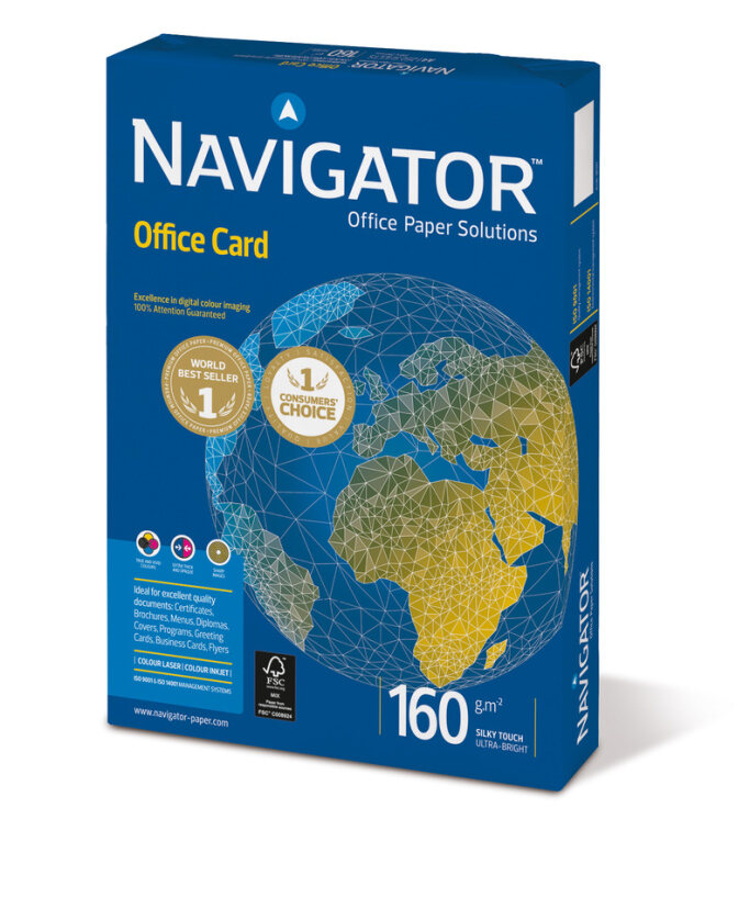 Copy paper Navigator Office Card A4 160gr/m2, 250 sheets/package ...