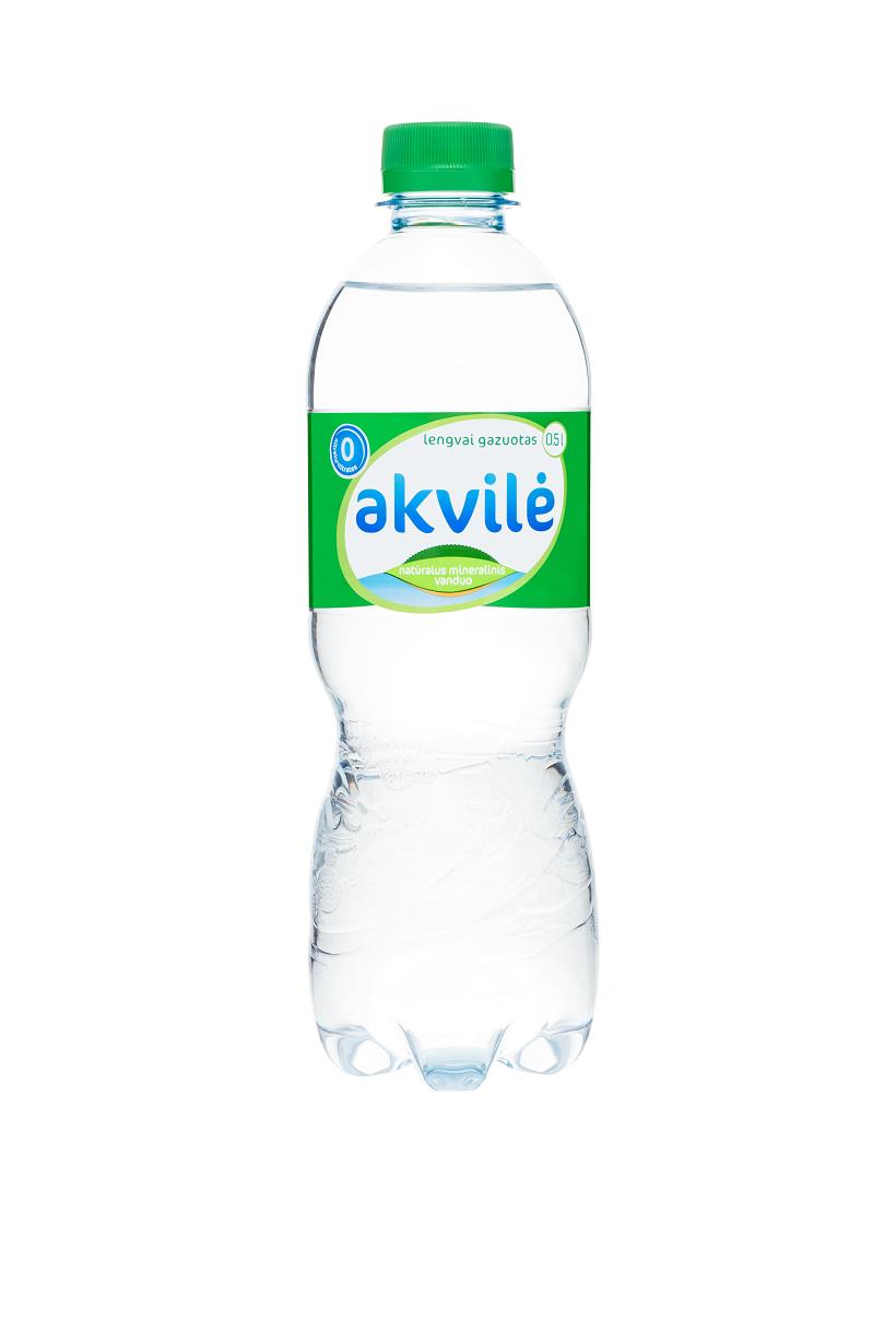 Dabīgs minerālūdens AKVILE viegli gāzēts, 0.5 L, plastmasas pudelē ...