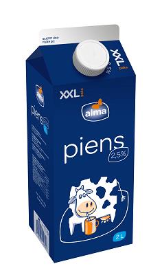 Piens ALMA, 2,5%, 2l | Officeday Latvia